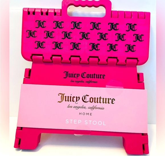 Juicy Couture | Other | Juicy Couture Hot Pink Jc Logos Step Stool With ...